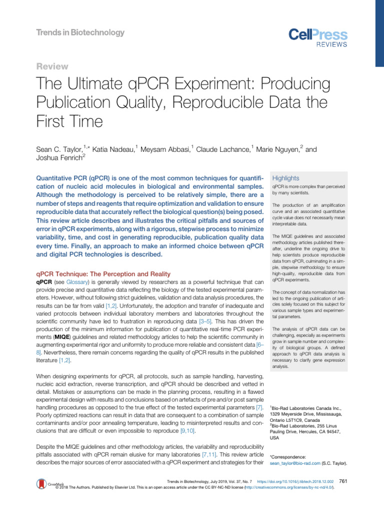Optimizing qPCR for Reliable Data | PDF | Real Time Polymerase Chain ...