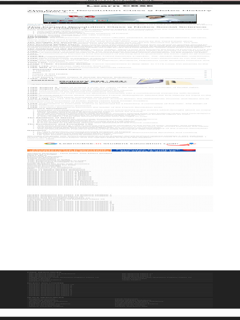 French Revolution Class 9 Notes PDF | PDF | French Revolution ...