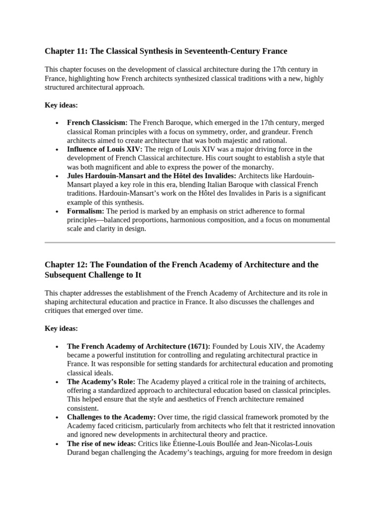 Seventeenth-Century French Architecture Insights | PDF | Palace Of ...