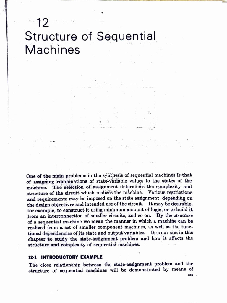 Chapter 12 Structure of Sequential Machines | PDF