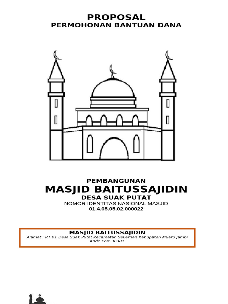 Proposal Masjid Dion | PDF