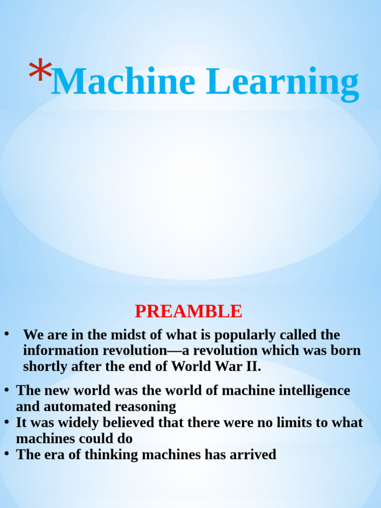 Introduction To Machine Learning | PDF | Machine Learning | Cognition