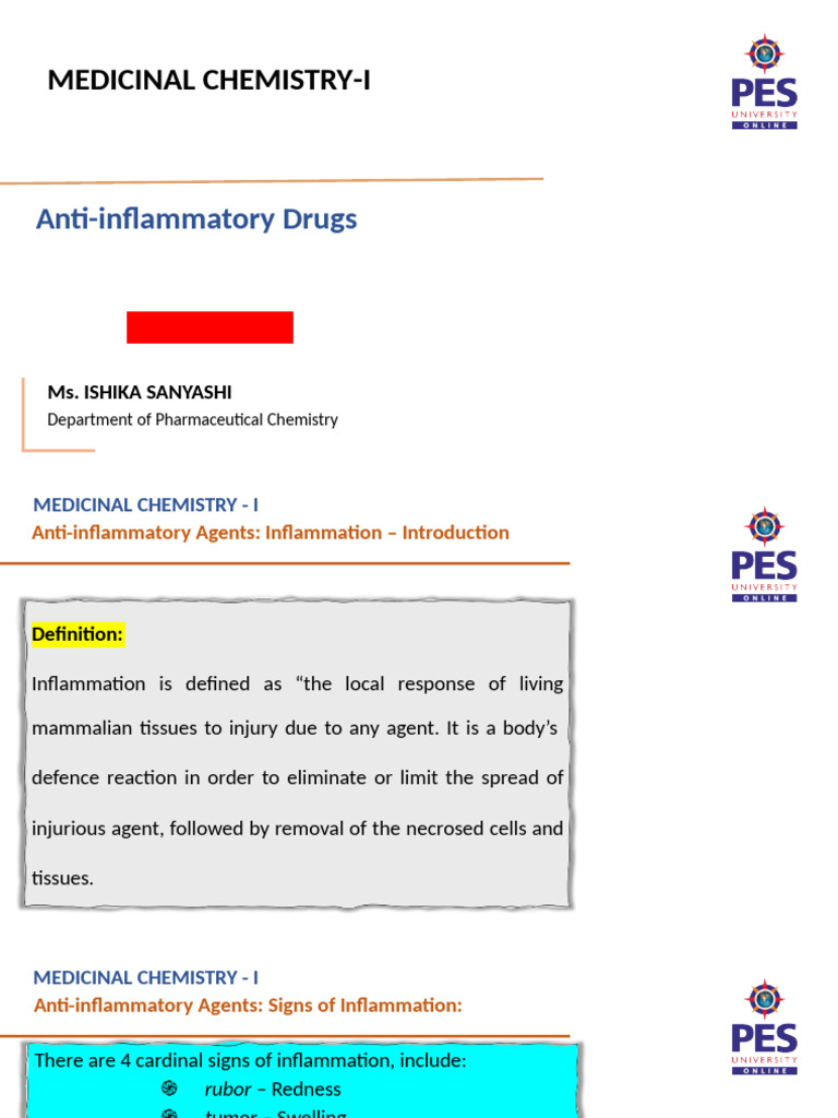 Anti-inflammatory Drugs Overview | PDF | Nonsteroidal Anti Inflammatory ...