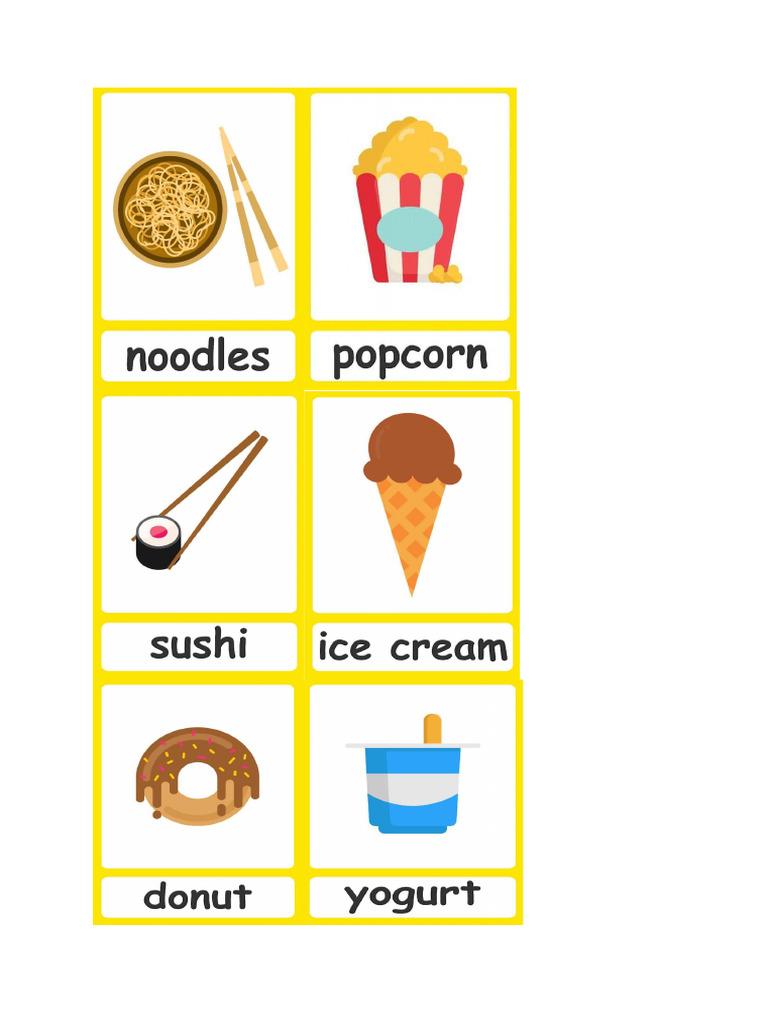 Flashcard Food | PDF