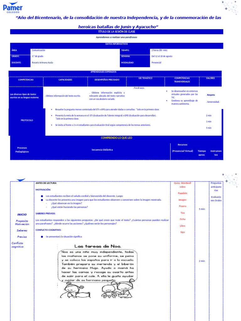 SESI_P3_SEM1_3COMU_III BIM_AE2024 ofi | PDF | Aprendizaje | Comunicación humana