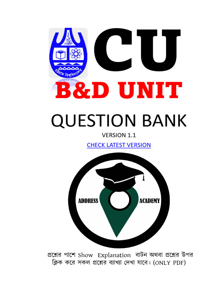 CU B&D UNT Question Bank - PDF Verse by Prometheus | PDF