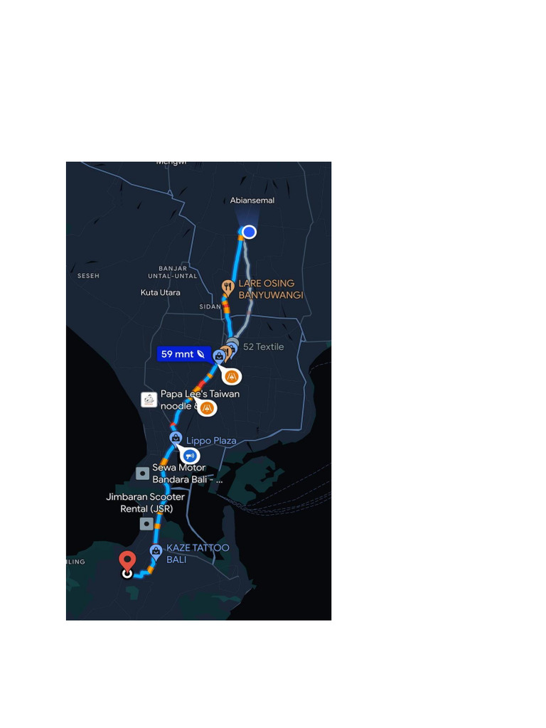 Map and Description of My Journey To Campus - I Kadek Agus Nata ...