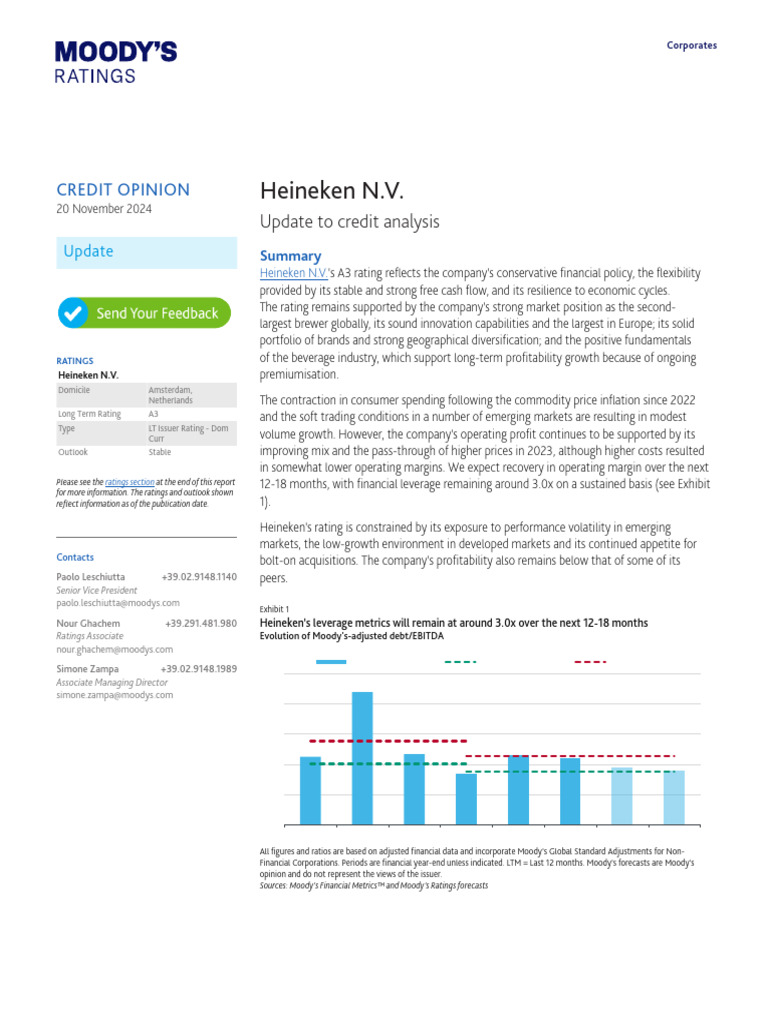 Heineken Moody 20nov2024 | PDF | Cost Of Living | Debt