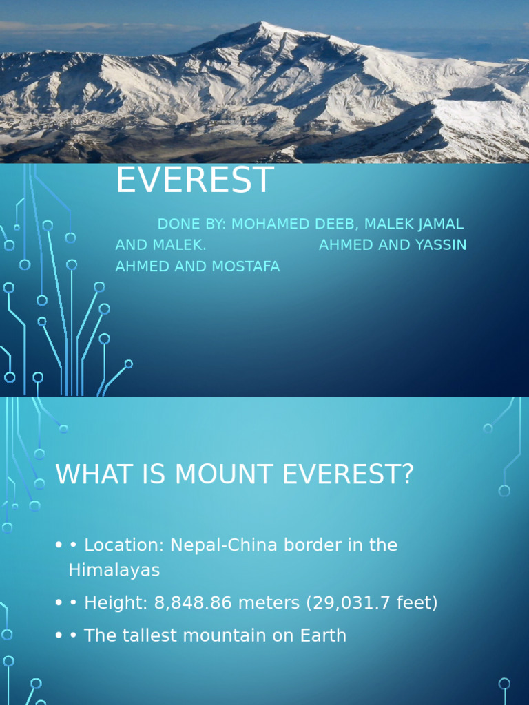 Mount Everest: Facts and Challenges | PDF