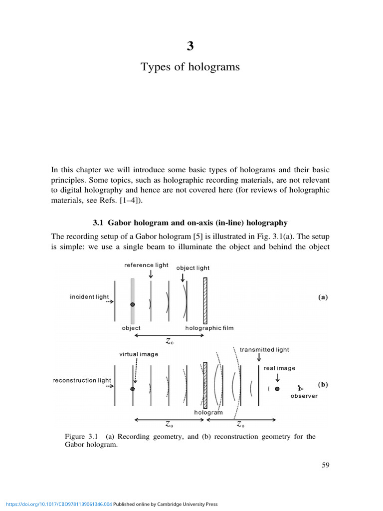 08.0_pp_59_78_Types_of_holograms | PDF | Holography | Diffraction