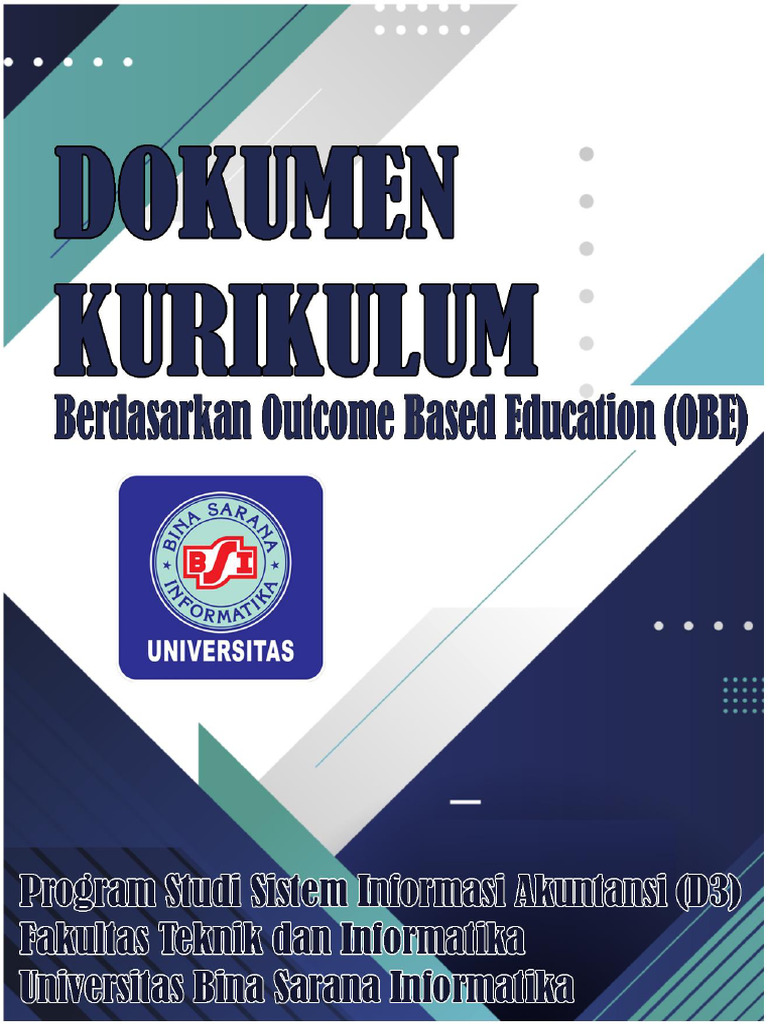 Buku Kurikulum OBE Prodi SIA | PDF