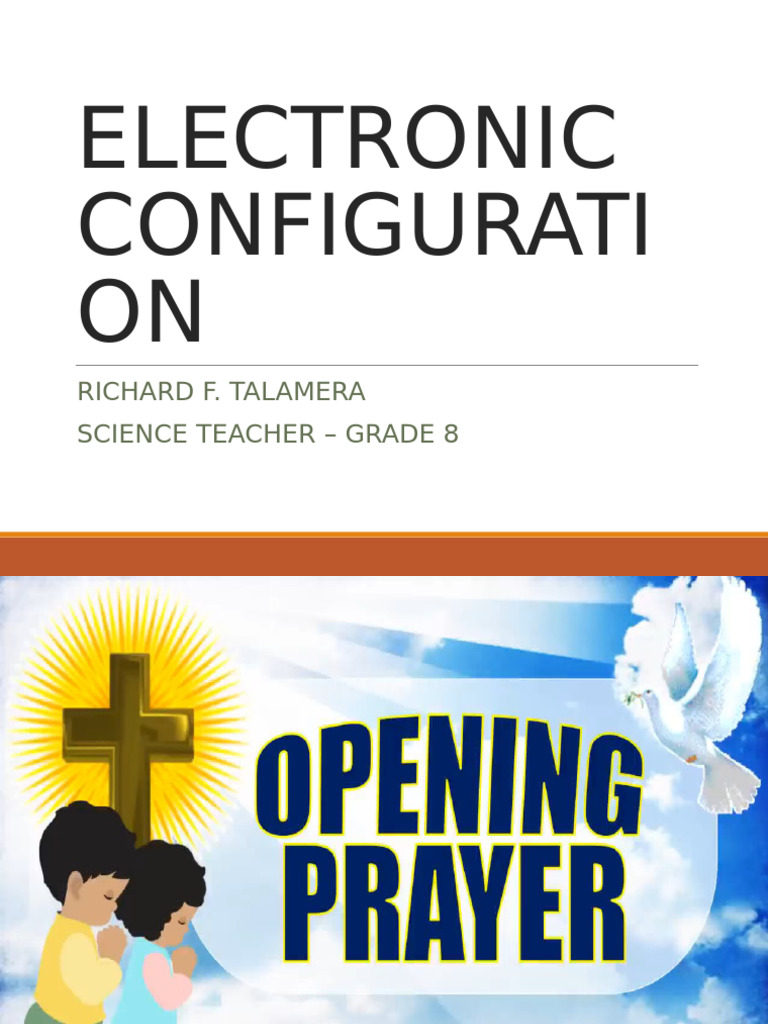 Cot 3 Electron Configuration | PDF | Electron Configuration | Periodic ...