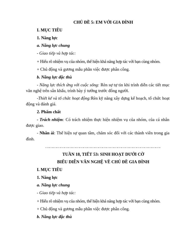 Chủ đề 5 - HDTN 7 | PDF