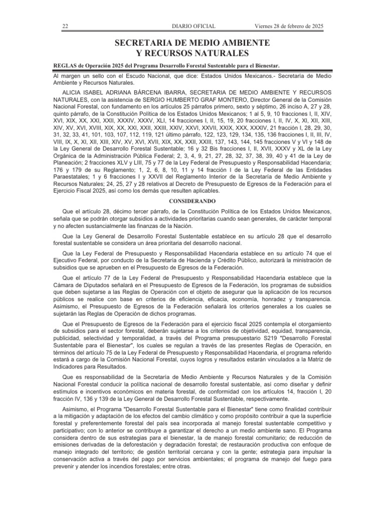 Reglas de Operacion 2025 | PDF | Mitigación del cambio climático | Sustentabilidad