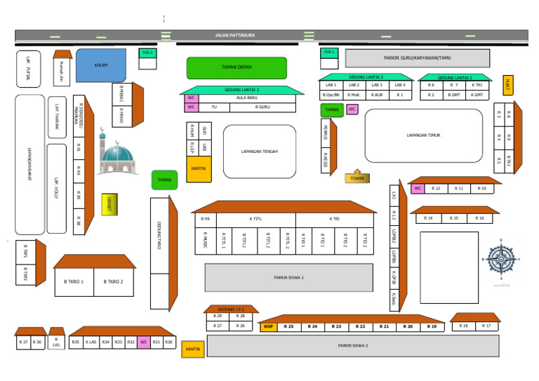 DENAH SMKN 2 BJN DUL New | PDF