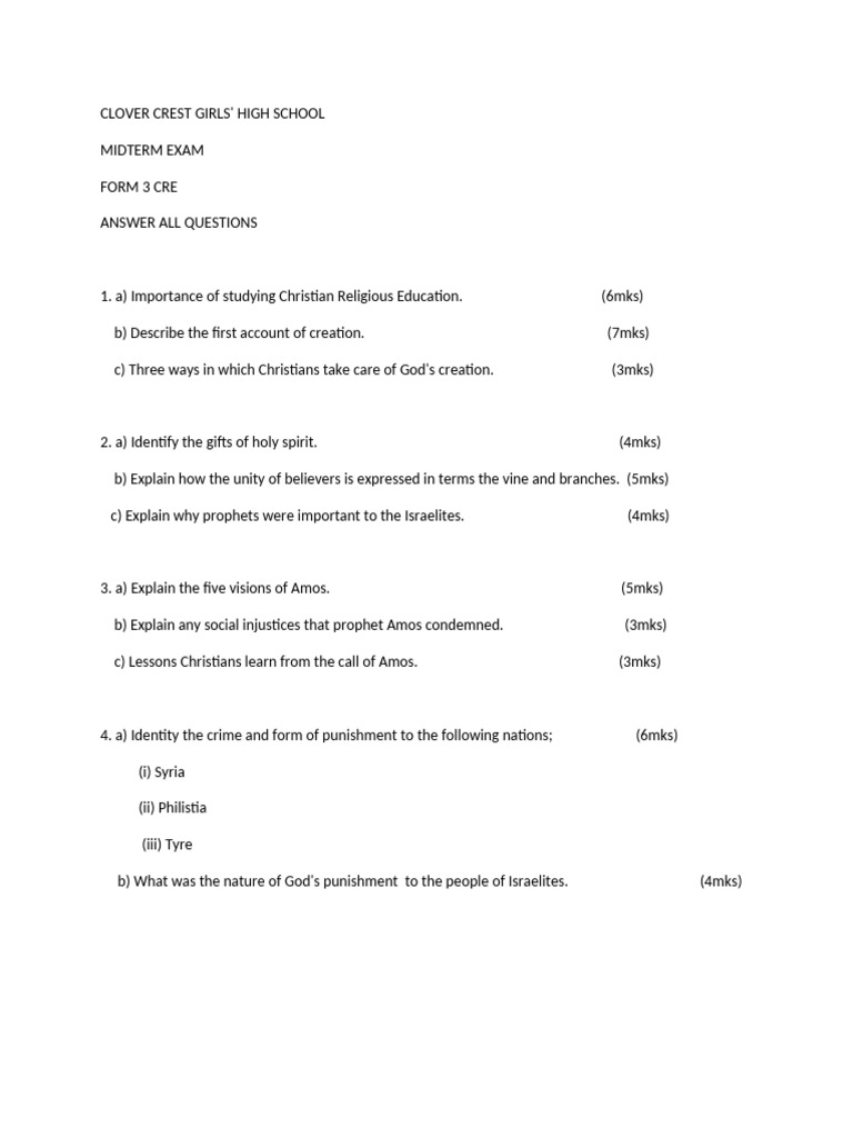 Clover Crest Cre Form 3 | PDF
