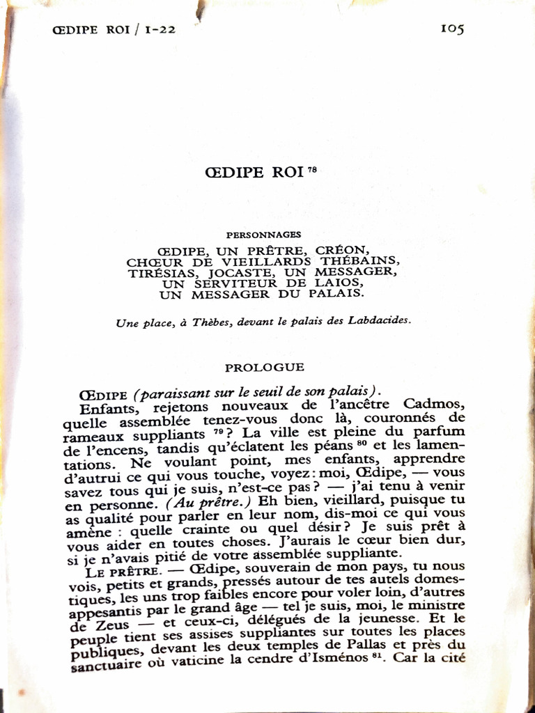 Œdipe Roi | PDF