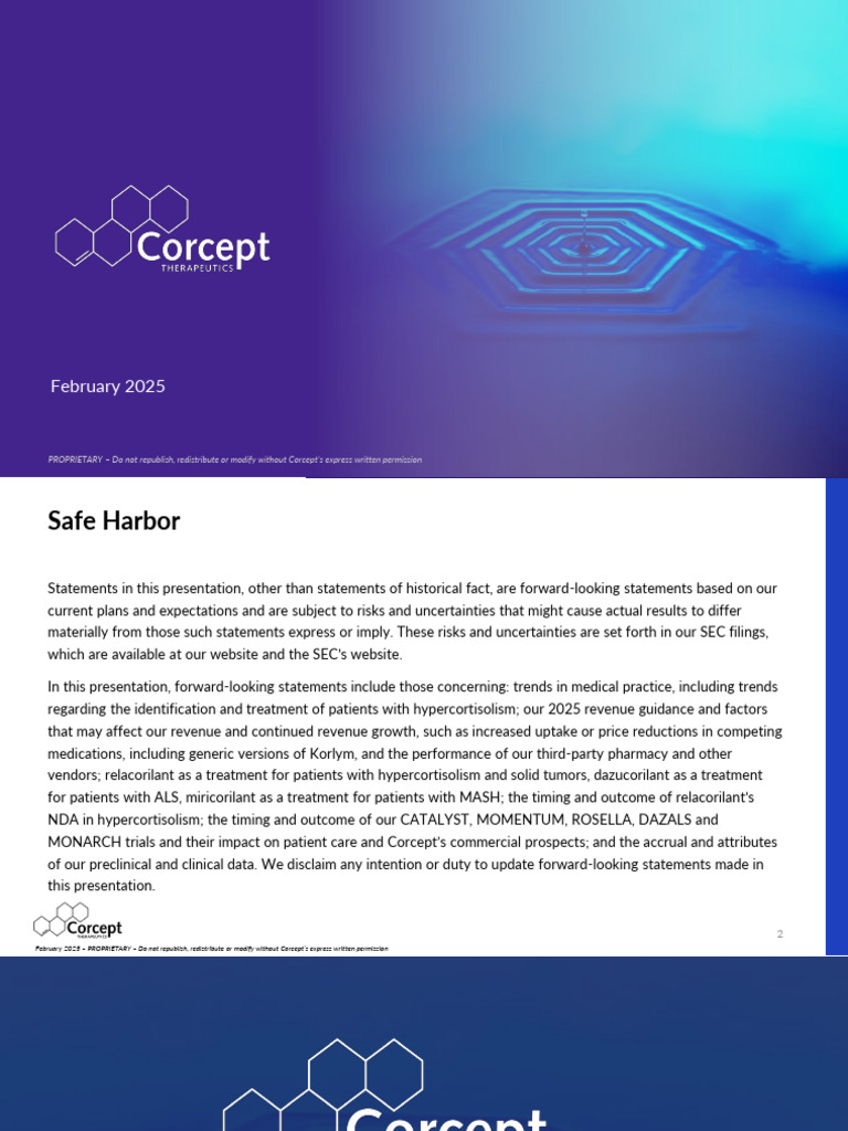 Corcept's 2025 Hypercortisolism Strategy | PDF | Medical Specialties ...