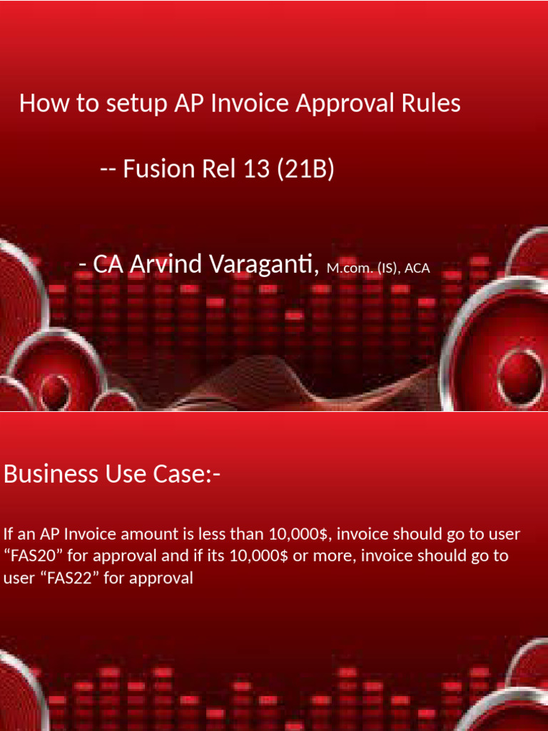 Fusion AP Invoice Approval | PDF