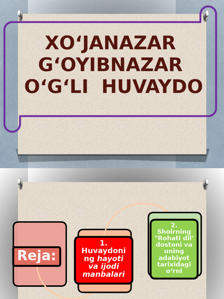 10-Mavzu - Huvaydo Hayoti V Aijodi | PDF