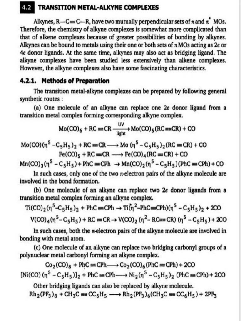Alkyne Complexes | PDF