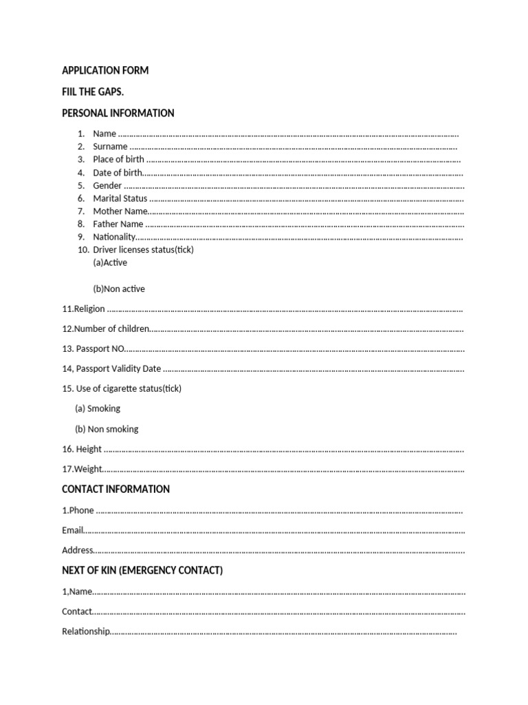 Turkey Application Form Info | PDF | Government And Personhood