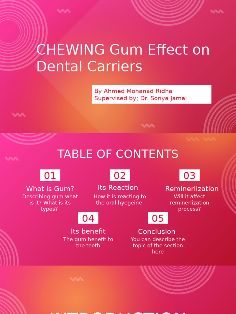 Chewing Gum Affect On Dental | PDF | Mouth | Dentistry