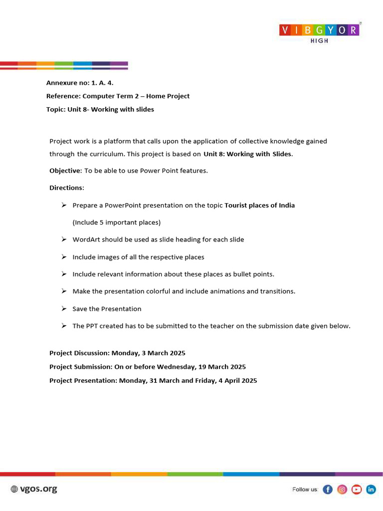 Annexure for PowerPoint Project | PDF