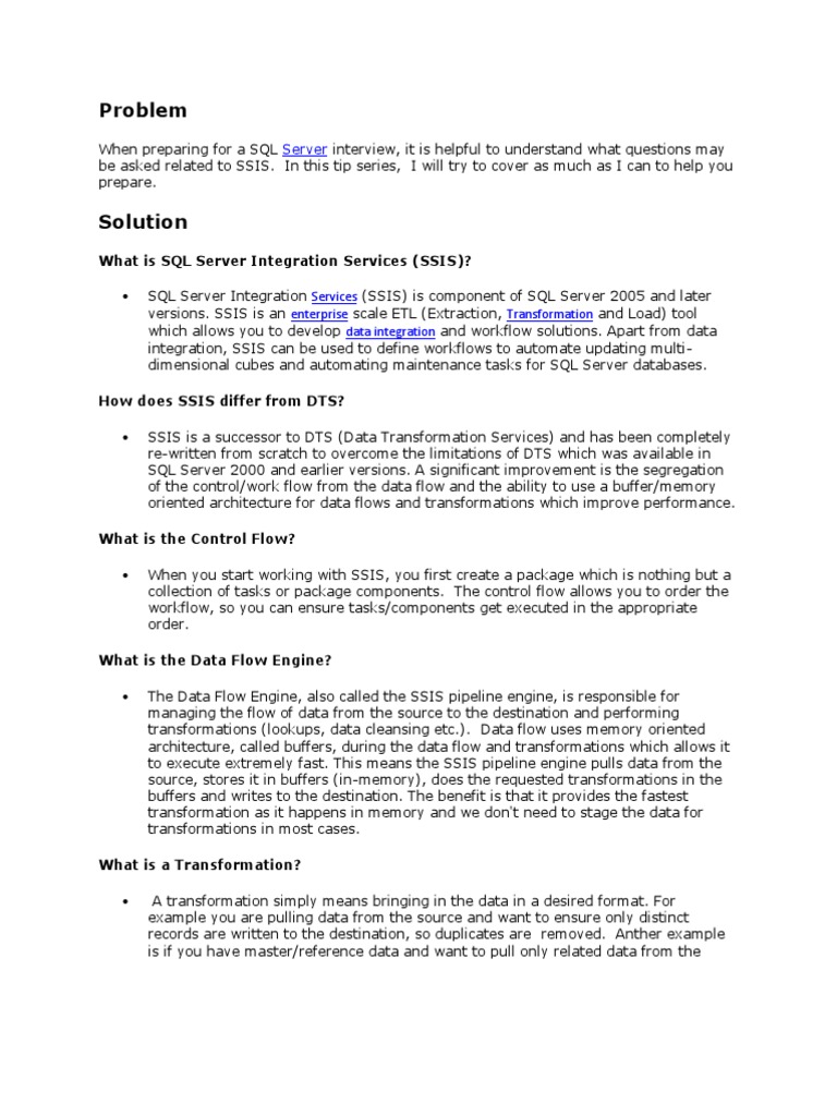 Ssis | PDF | Microsoft Sql Server | Computer Engineering