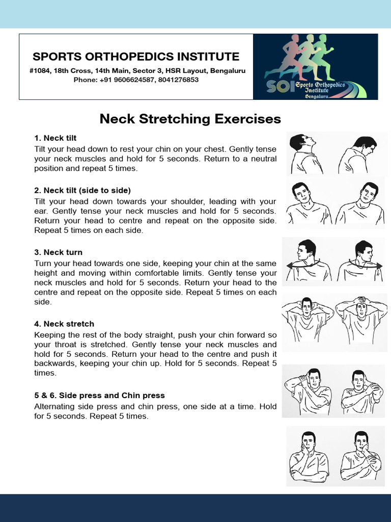Neck Exercise Leaflet | PDF