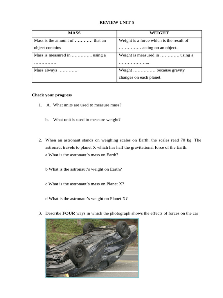 Review Unit 5 | PDF