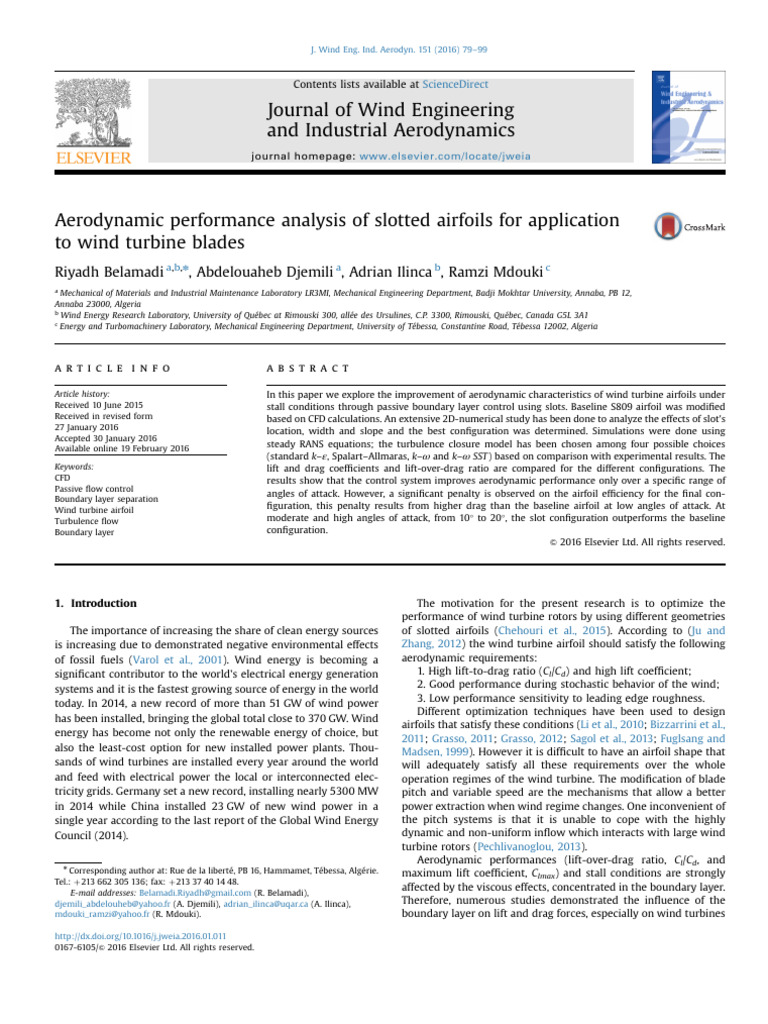 Aerodynamic Analysis of Slotted Airfoils | PDF | Airfoil | Lift (Force)
