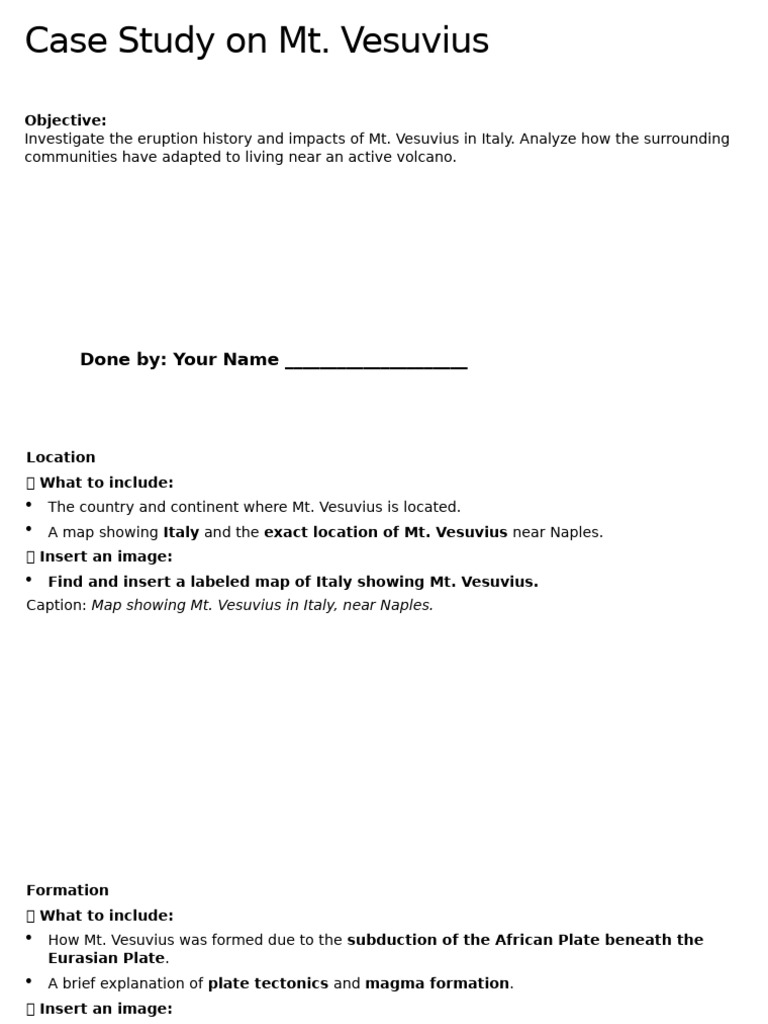 Lesson 17 Case Study Mt. Vesuvius Criterion B Investigation | PDF | Mount Vesuvius | Types Of ...
