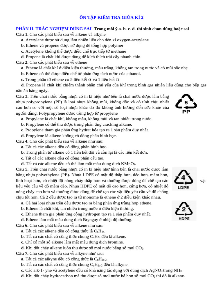 Bài Tập DS TLN Ôn GK2 | PDF