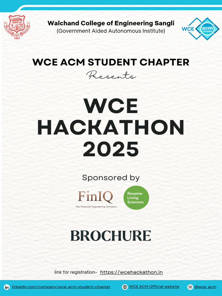 67972cc2f3db1 WCE Hackathon 2025 Brochure | PDF | Computing