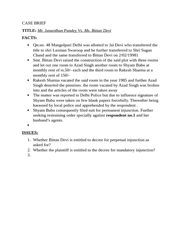 Case Brief | PDF