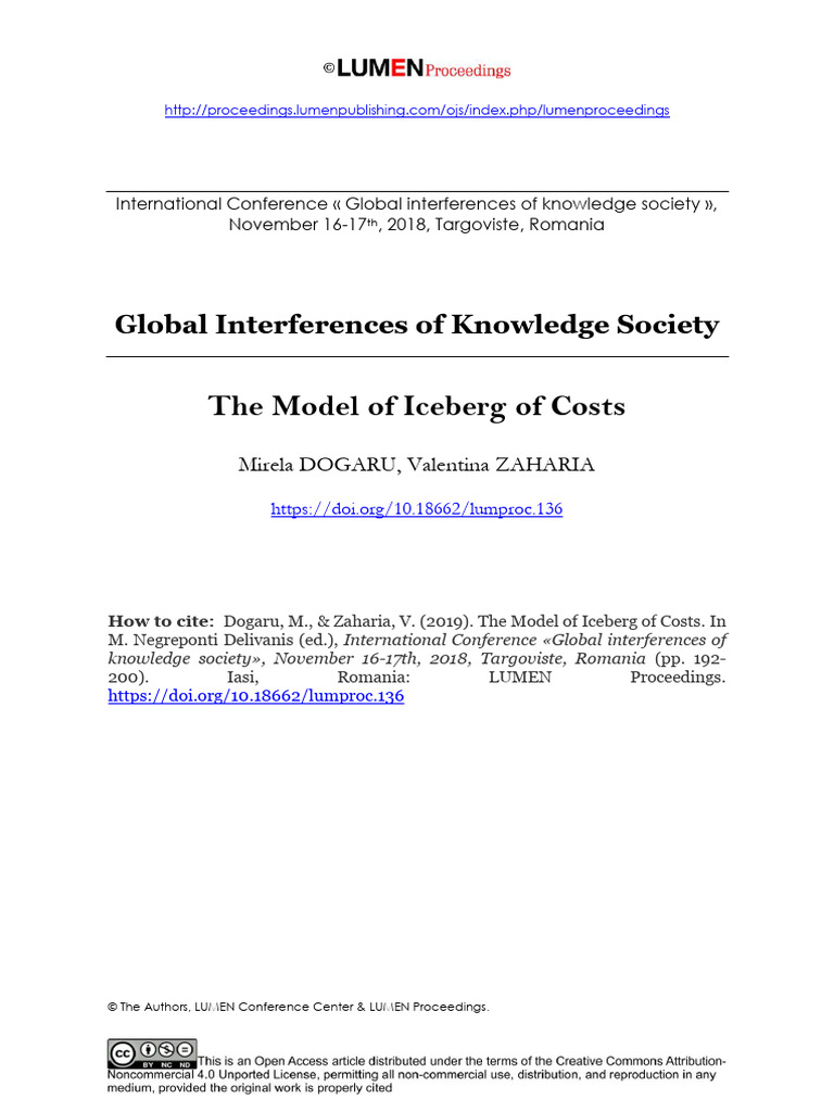 Iceberg Model of Quality Costs Explained | PDF | Quality Management ...