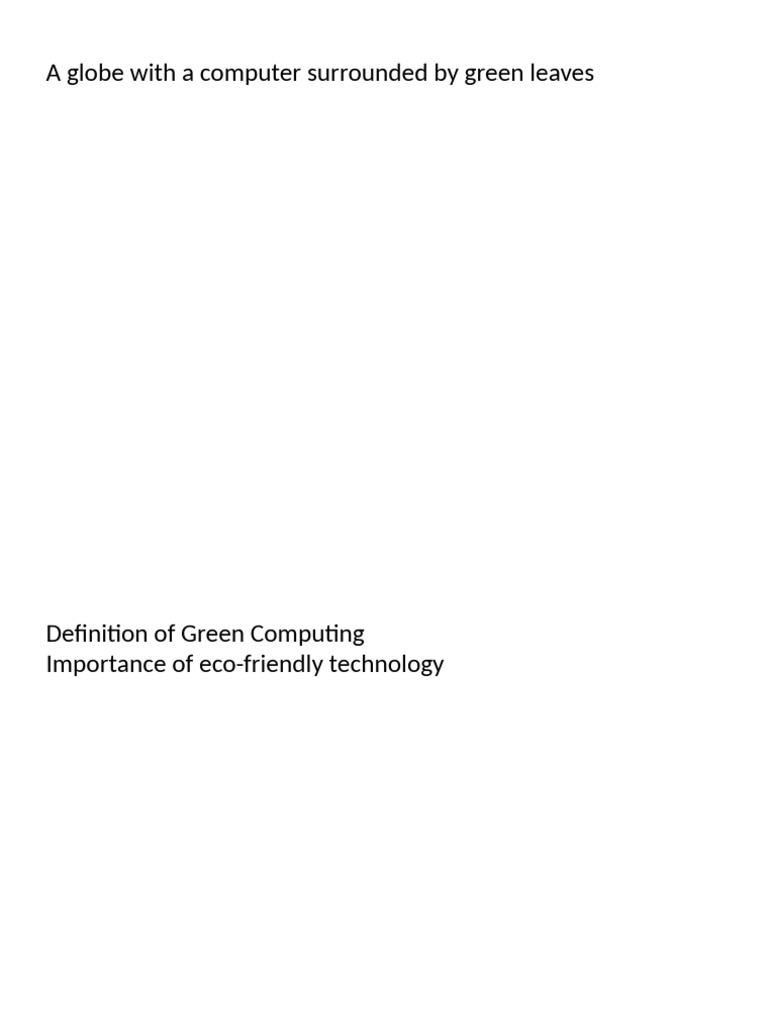 Green Computing Presentation Refined | PDF