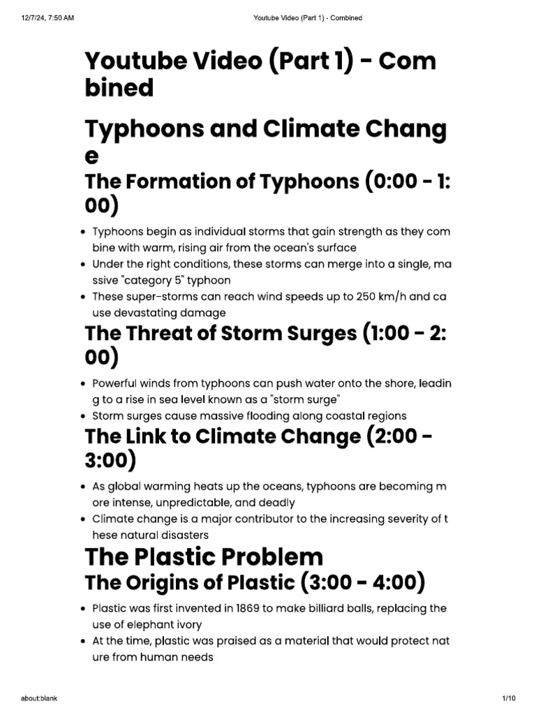 S1V6 Notes - Singapore's Plastic Problem | PDF