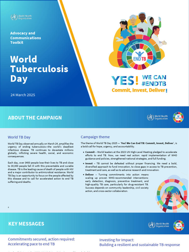 World TB Day 2025 Communication and Advocacy Toolkit | PDF | Tuberculosis | World Health ...