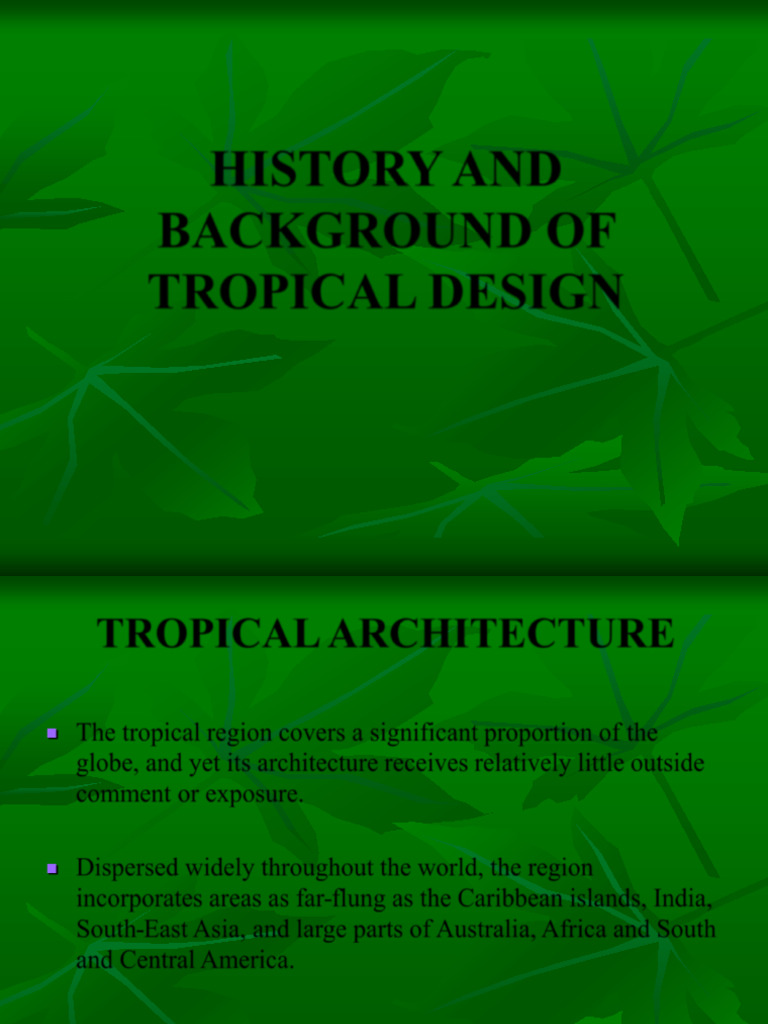 Tropical 1 History-background | PDF