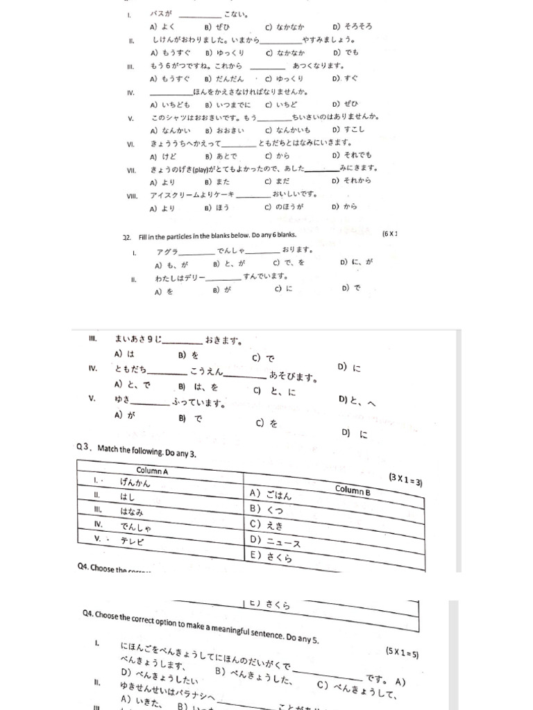 Japanese Board 2025 | PDF