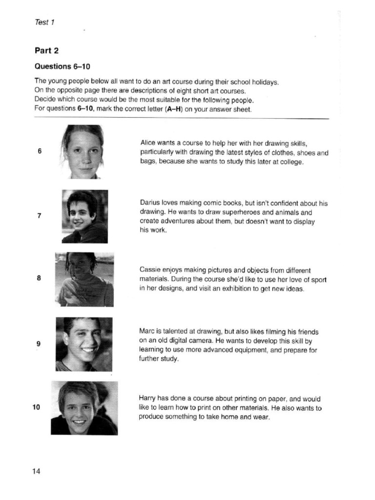 Reading Part 2 | PDF