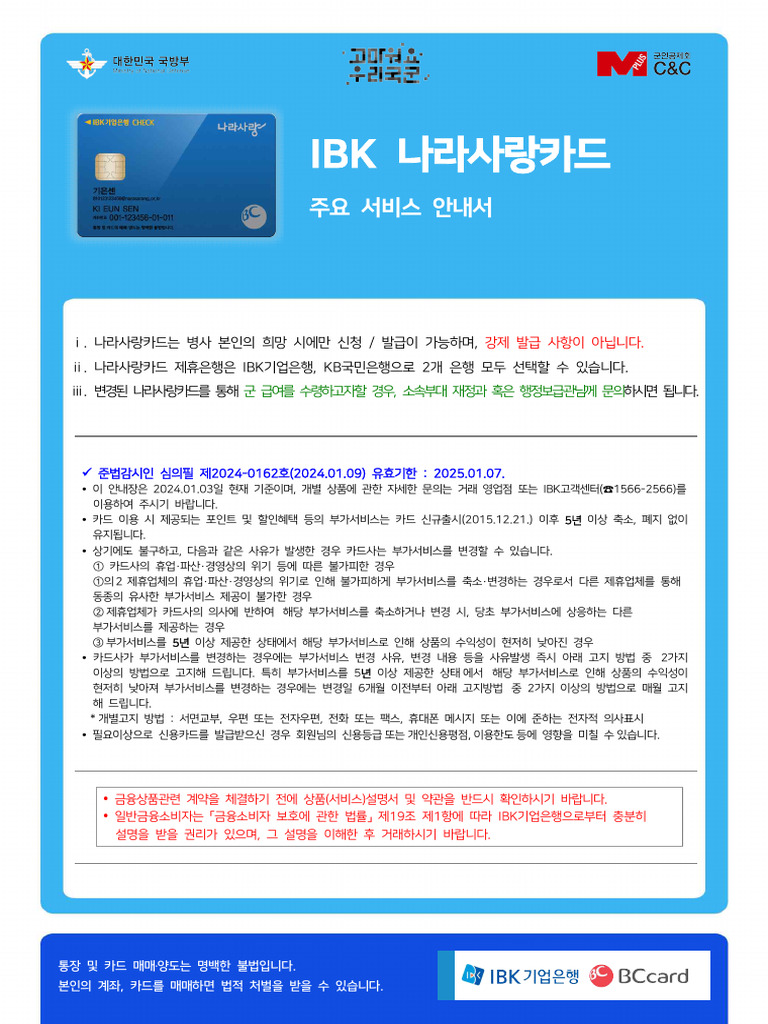 Card Service Info IBK | PDF