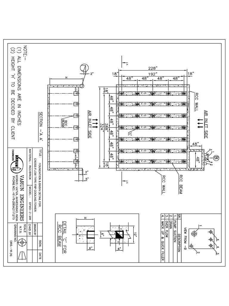 FD DFMD - 2 - 300 (POC) RCC BEAM - (Chilling Plant Cooling Tower) | PDF