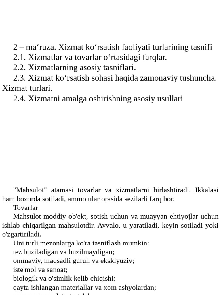 2 - ma'ruza | PDF