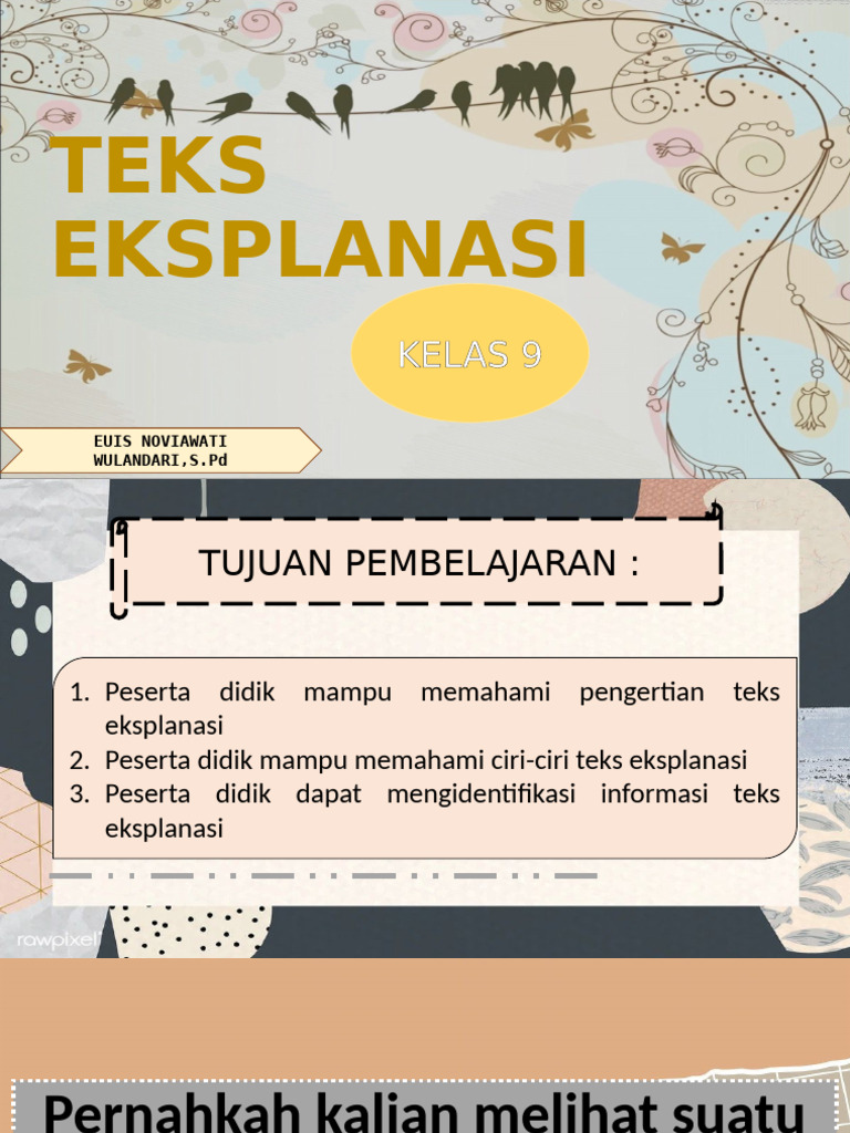 TEKS eksplanasi KELAS 9 | PDF