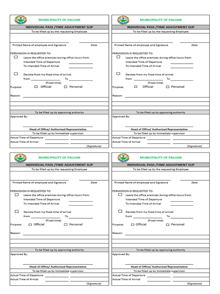 Individual Pass Request Form | PDF