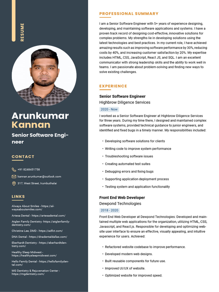 Arunkumar Kannan - Resume | PDF | Software Development | Software