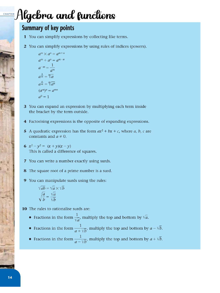 P1 Formulae | PDF